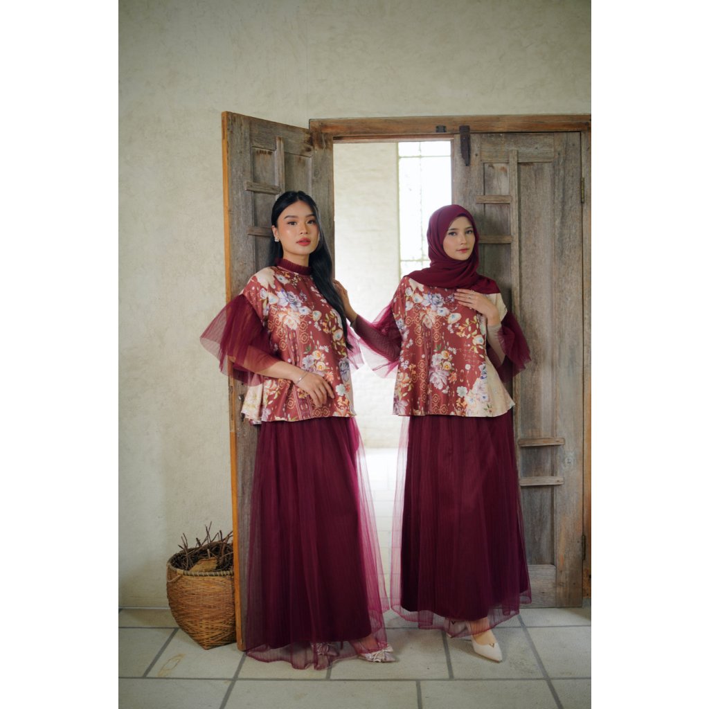 Jual Miss Nomi - Malika One Set Lebaran Mewah Couple Keluarga Baju L ...