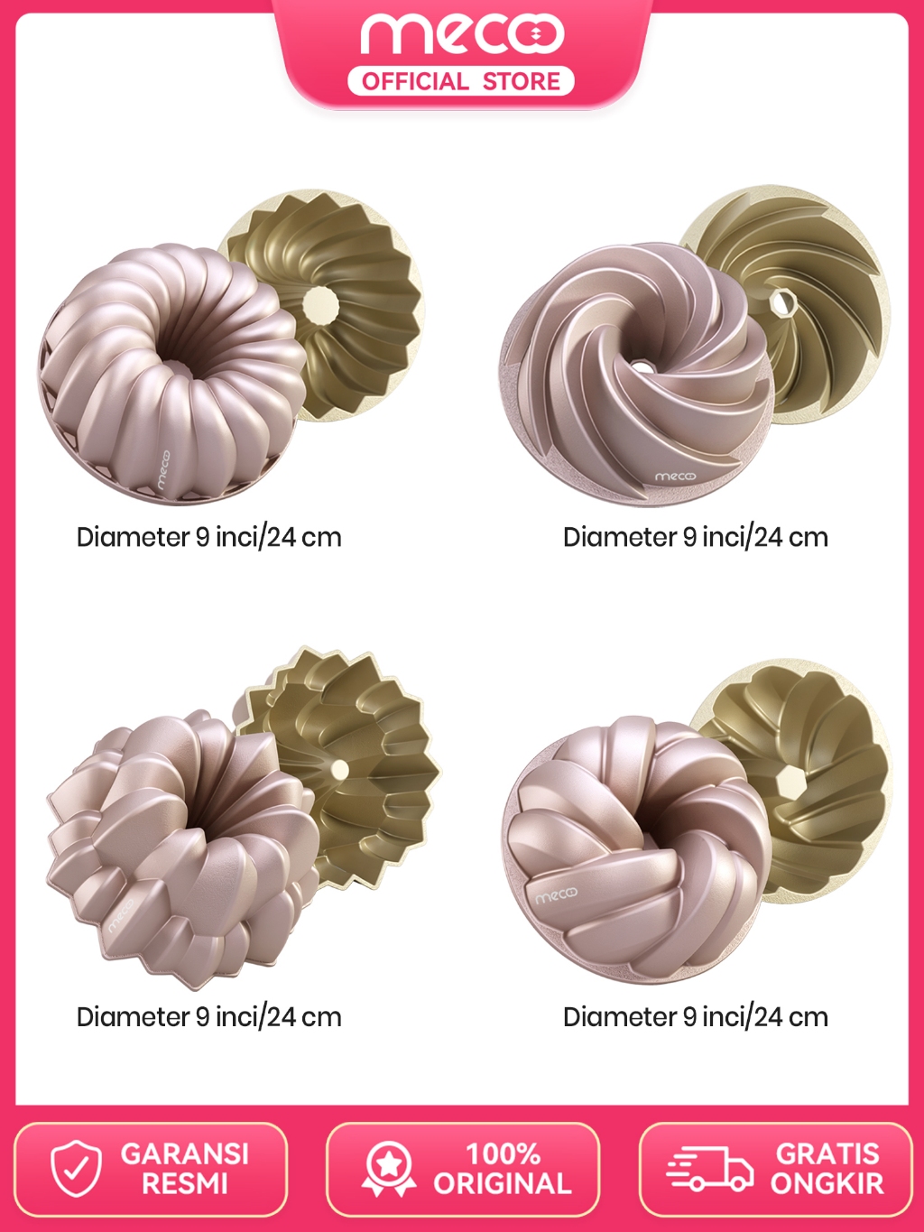 Jual [Accessories] Mecoo Cake Mold Baking Non-Stick Loyang Cake ...