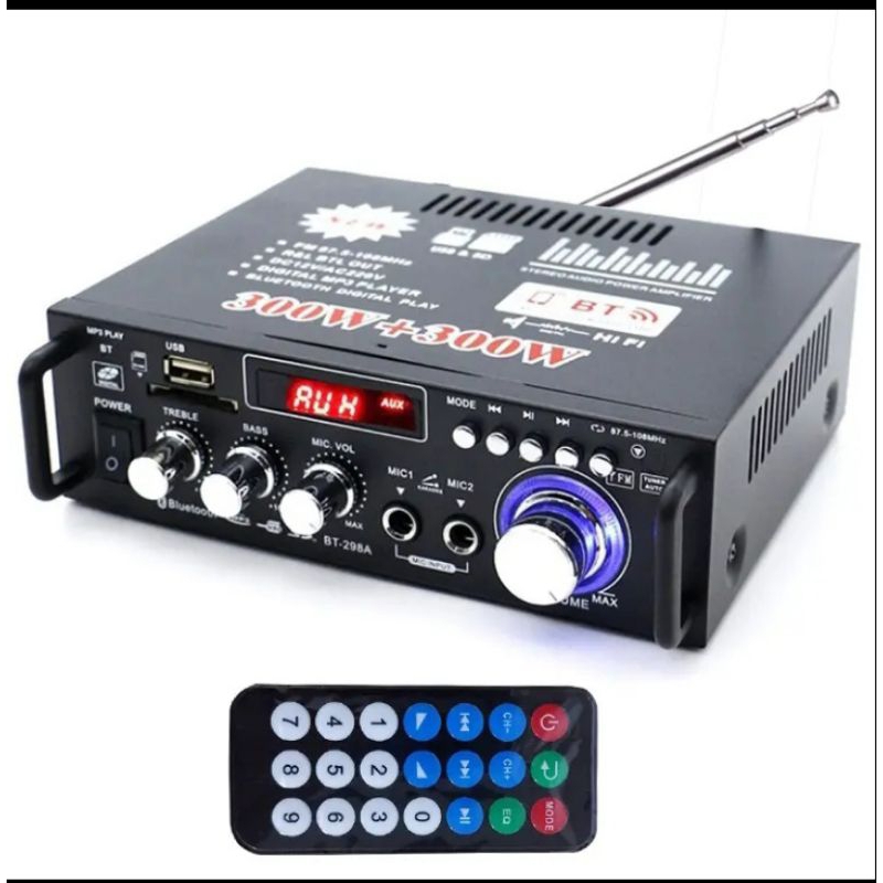 Jual Power amplifier bluetooth karaoke home theater FM Radio 600 Watt ...