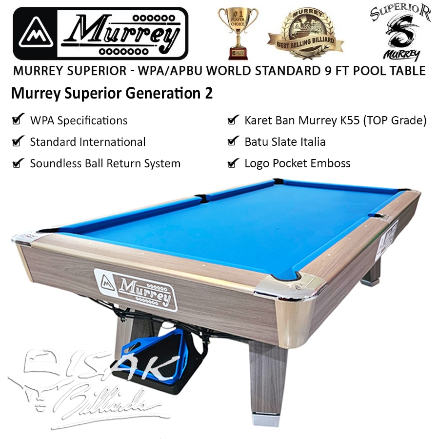 Jual Murrey Superior Generation 2 9 ft Pool Table - Meja Billiard ...