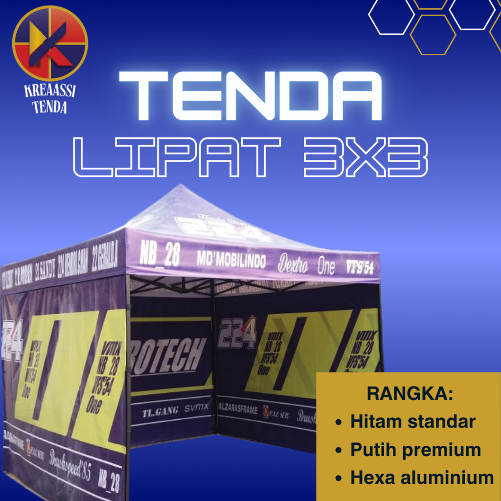Jual TENDA PADDOCK BALAP RACING 3X3 RANGKA STANDAR PREMIUM ALUMINIUM ...