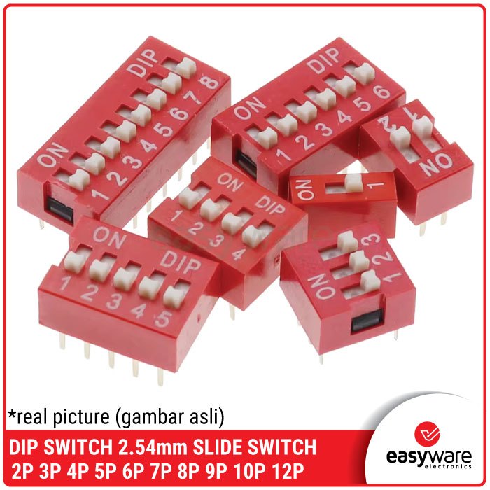 Jual DIP SWITCH 2.54mm SLIDE SWITCH 2P 3P 4P 5P 6P 7P 8P 9P 10P 12P Sliding Switch 2 Pin 4pin ...