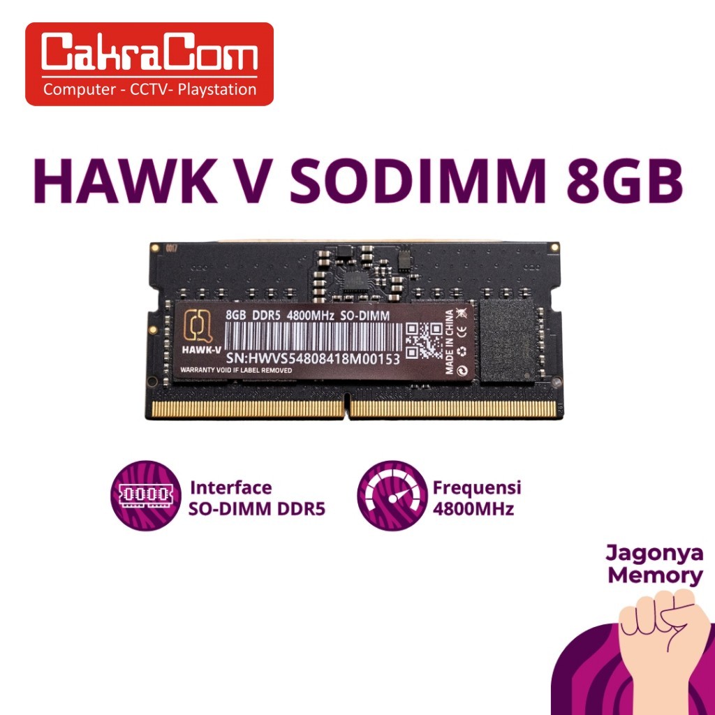 Jual McQuest Hawk-V Sodimm DDR5 PC38400 4800Mhz 8GB - Memory Ram Laptop | Shopee Indonesia