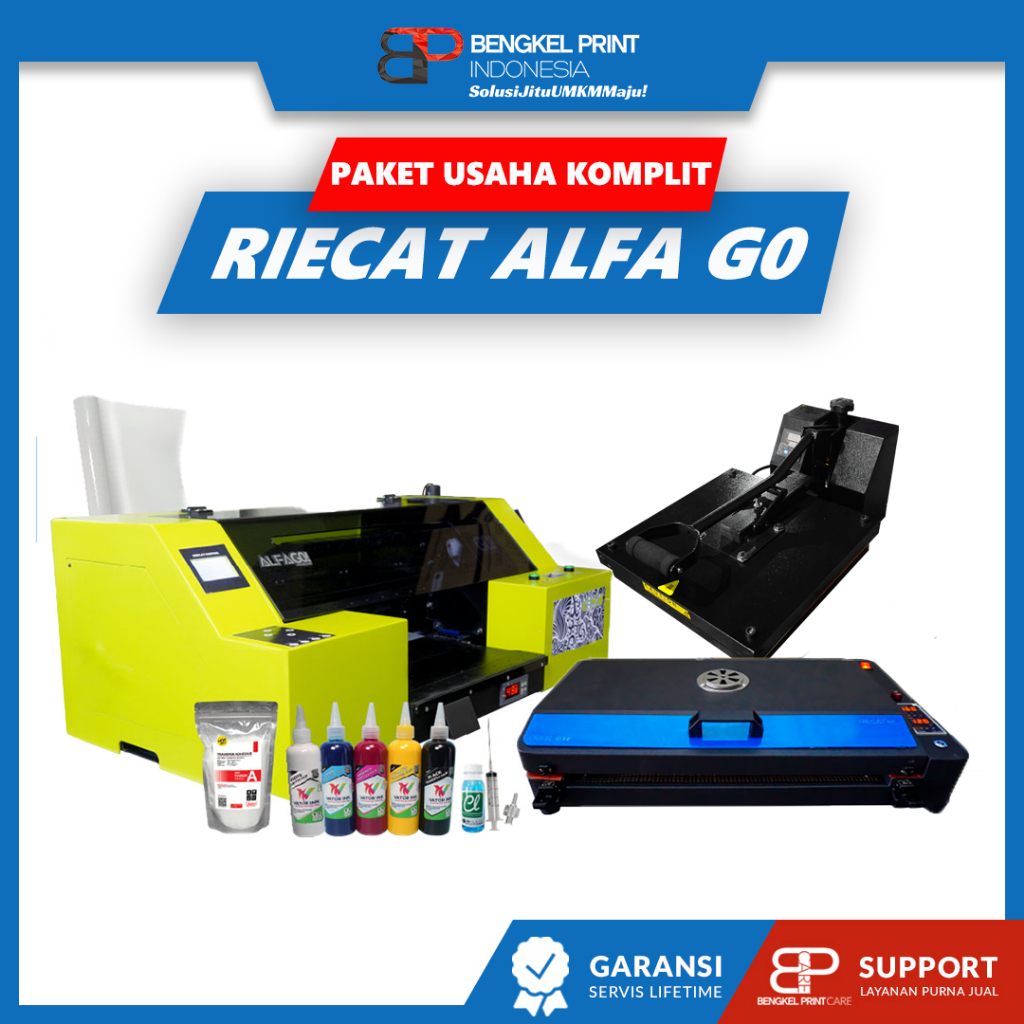 Jual Paket Usaha Sablon DTF | Paket Printer DTF Large Format ALFA G0! Lengkap | Shopee Indonesia