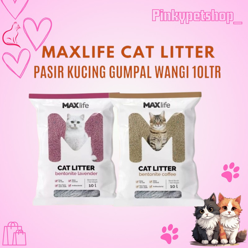 Jual Pasir Maxlife 10L pasir kucing gumpal dan wangi | Shopee Indonesia