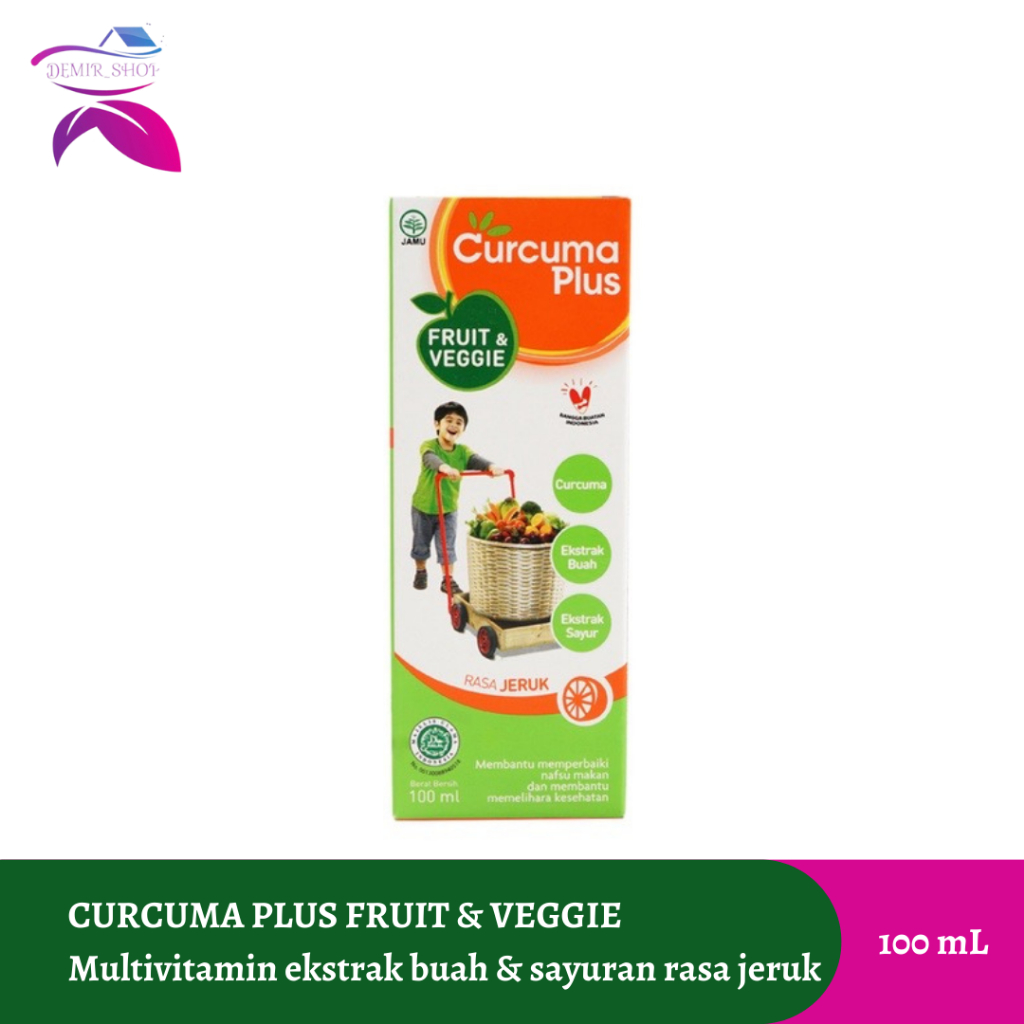 Jual Curcuma Plus Fruit & Veggie Jeruk Sirup 100 ml | Shopee Indonesia