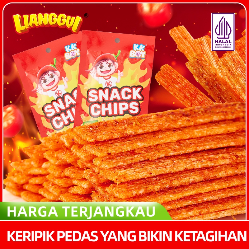 Jual [15g*10pcs] Lianggui Snack Stick Pedas Halal Cemilan Renyah Dengan ...