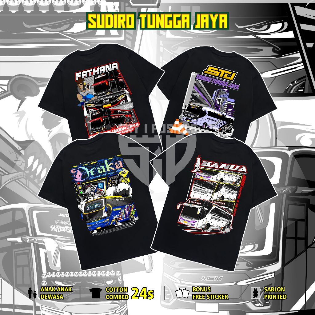 Jual (FREE STIKER) KAOS BUS ANAK DAN DEWASA - DRAKA STJ SUDIRO TUNGGA ...
