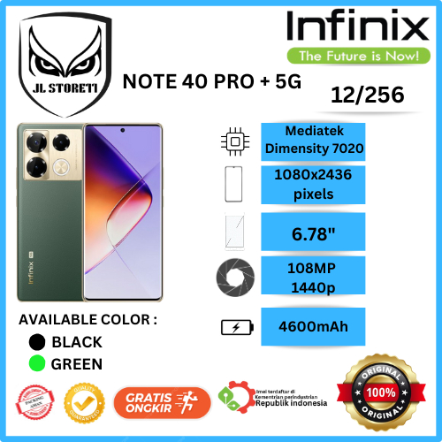Jual Infinix Note 40 Pro Plus 5G [NON REPACK] 12GB+256GB Garansi resmi 1 Tahun | Shopee Indonesia