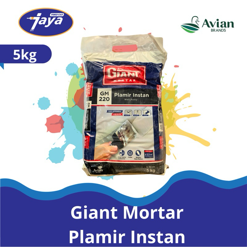 Jual Giant Mortar 220 - Plamir Instan plainst 5Kg 5 Kg | Shopee Indonesia