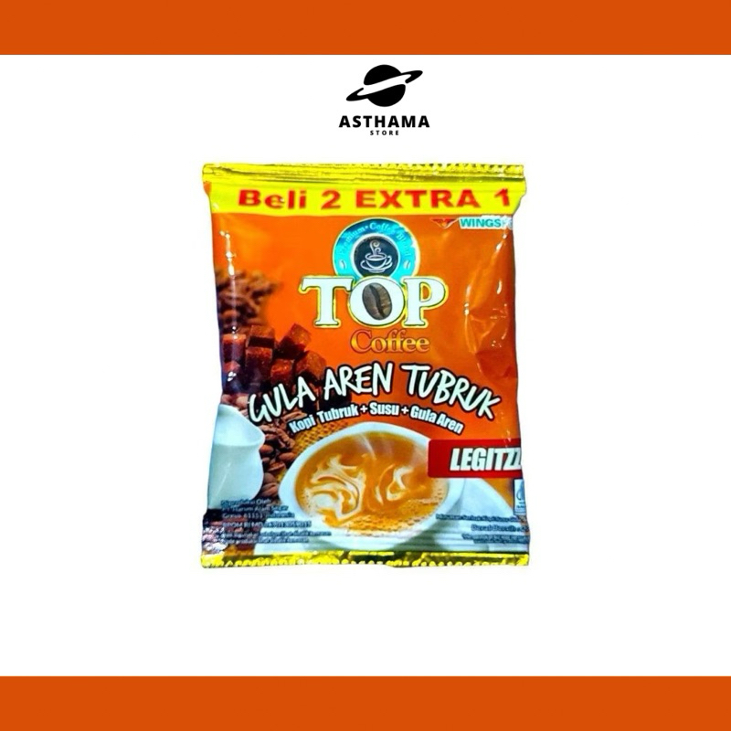 Jual TOP COFFE 3in1 Kopi Susu Gula Aren Tubruk 27g (isi 10 Sachet + 5 Sachet) | Shopee Indonesia