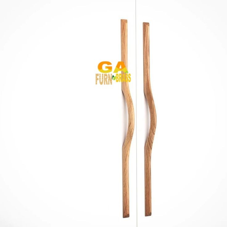 Jual Gagang Pintu/Handle Pintu Kayu Jati Motif Lengkung Minimalis ...