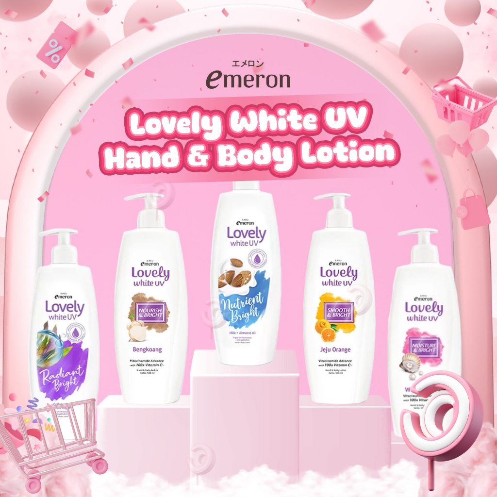 Jual EMERON - LOVELY WHITE UV HAND & BODY LOTION SERIES ( 500 ml ...