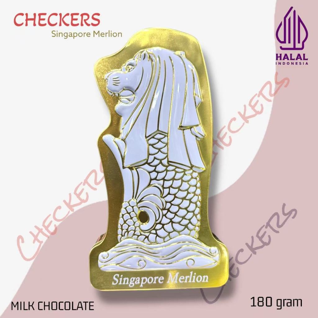Jual COKLAT Merlion Checkers Singapore Original 100% Halal 180g ...