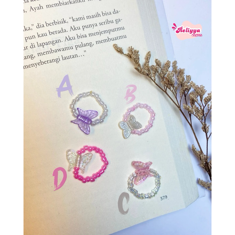 Jual butterfly ring by reliyya.beadss || BACA DESKRIPSI‼️ | Shopee ...
