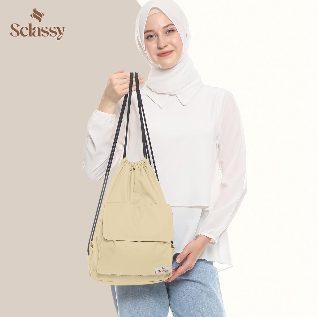 Jual SCLASSY - Tas Ransel Serut Stringbag Pria Wanita | Shopee Indonesia