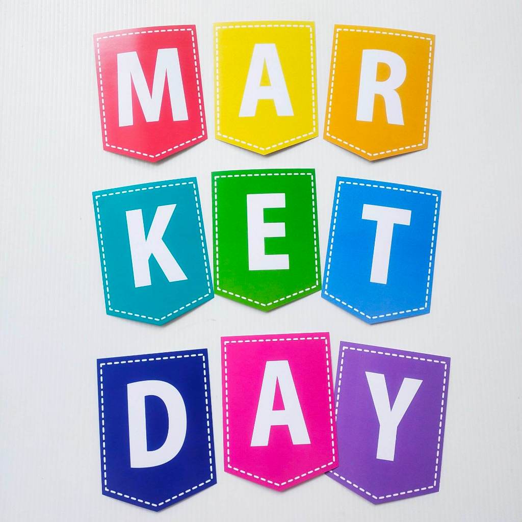 Jual Bunting Flag Banner Tulisan Market Day | Shopee Indonesia
