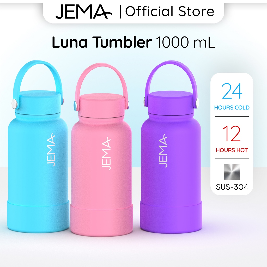 Jual JEMA Tumbler Stainless 1000 mL / 1L Luna Coffee Thermos Double Vacuum Insulated Tumblr ...