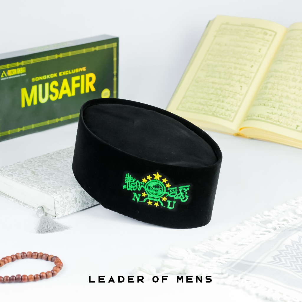 Jual Peci Hitam Nu Hijau ANAK Dewasa Kopiah Logo Nu Bordir Komputer ...