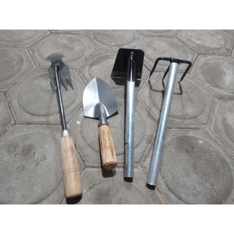 Jual paket hemat berkebun/alat pencabut rumput/cetok tanam/cangkul mini ...