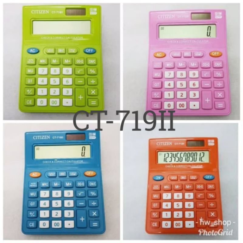 Jual kalkulator citizen ct-719ii calculator calculator dagang ct 718c ...