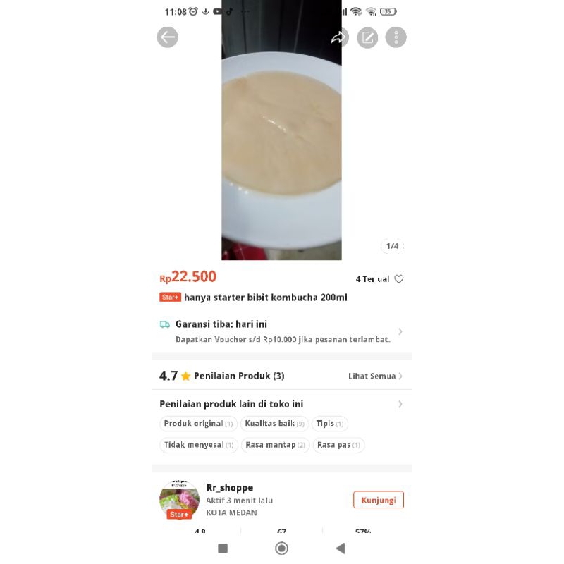 Jual air starter kombucha 200ml | Shopee Indonesia