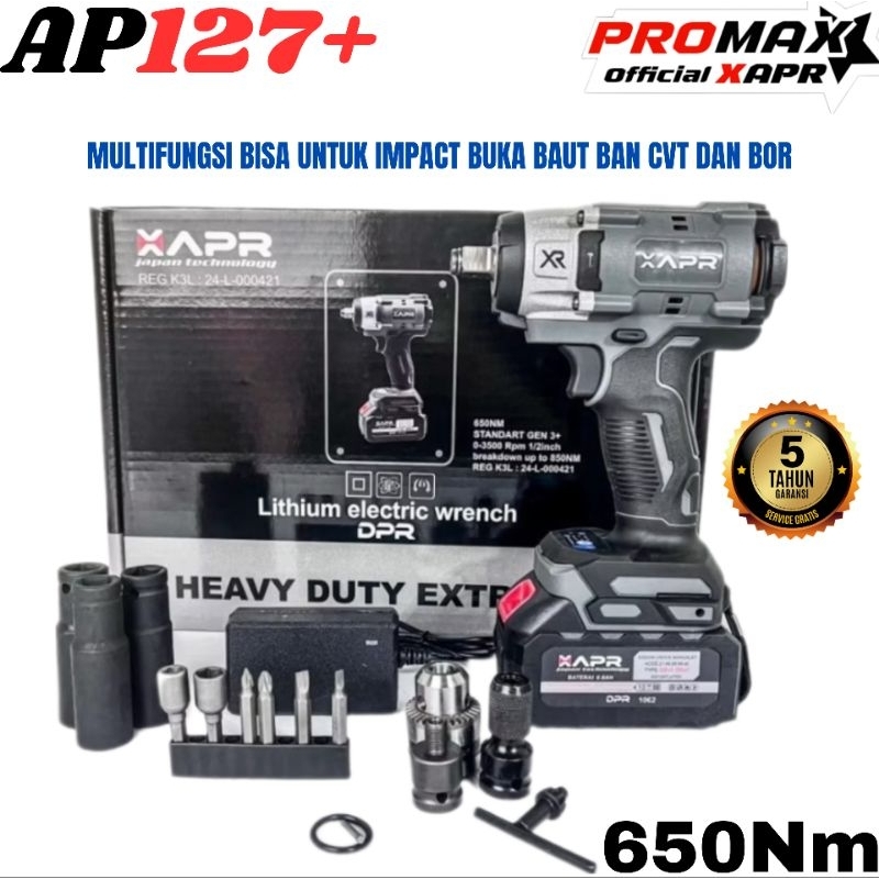 Jual PROMO BOR IMPACT WRENCH AP127+ 650NM BODY KECIL TENAGA BESAR ...