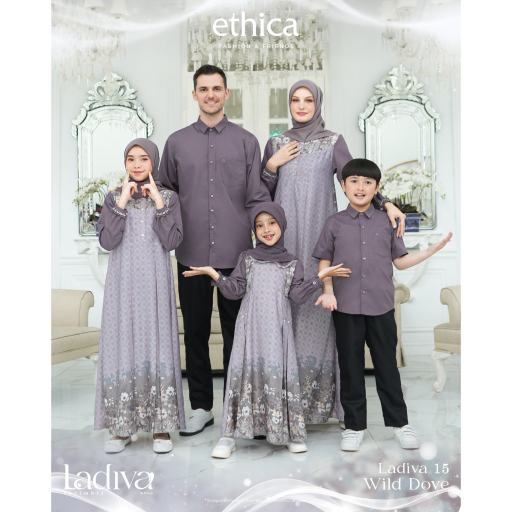 Jual Baju Sarimbit Keluarga 2025 Ethica Ladiva 15 Wild Dove Gamis ...