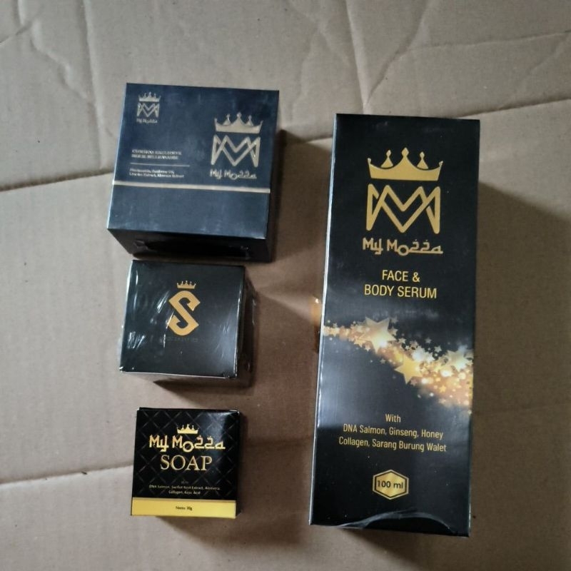 Jual PAKET HEMAT 4 PCS MYMOZZA ( gold jelly, sabun, FNB, chusion ...