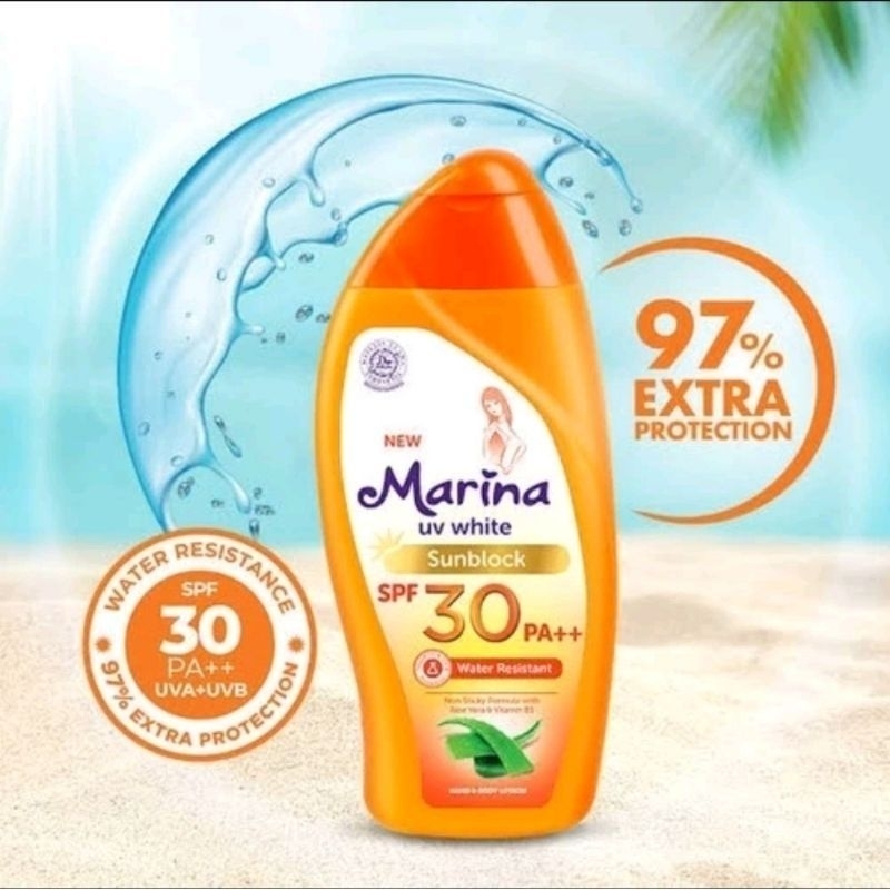 Jual Marina UV White Sunblock SPF 30 PA ++ / 85 ml | Shopee Indonesia