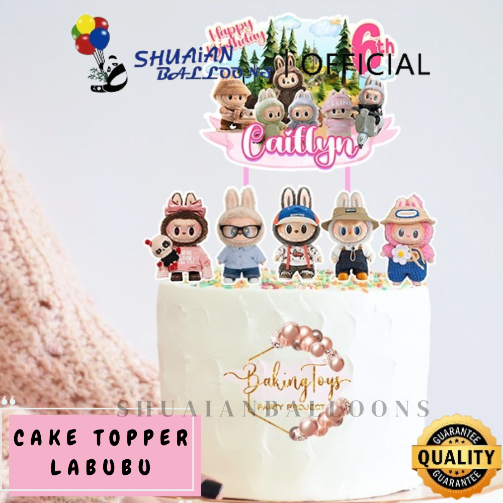 Jual Cake Topper Labubu 6 PcsTopper Kue Karakter Labubu Dekorasi Kue ...
