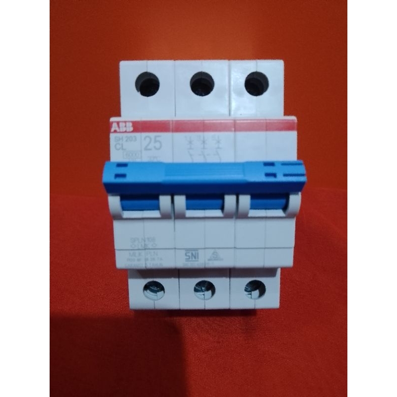 Jual MCB 3 PHASE | 25 Amper Merk-ABB Tipe-SH203-CL25 SNI original PLN | Shopee Indonesia