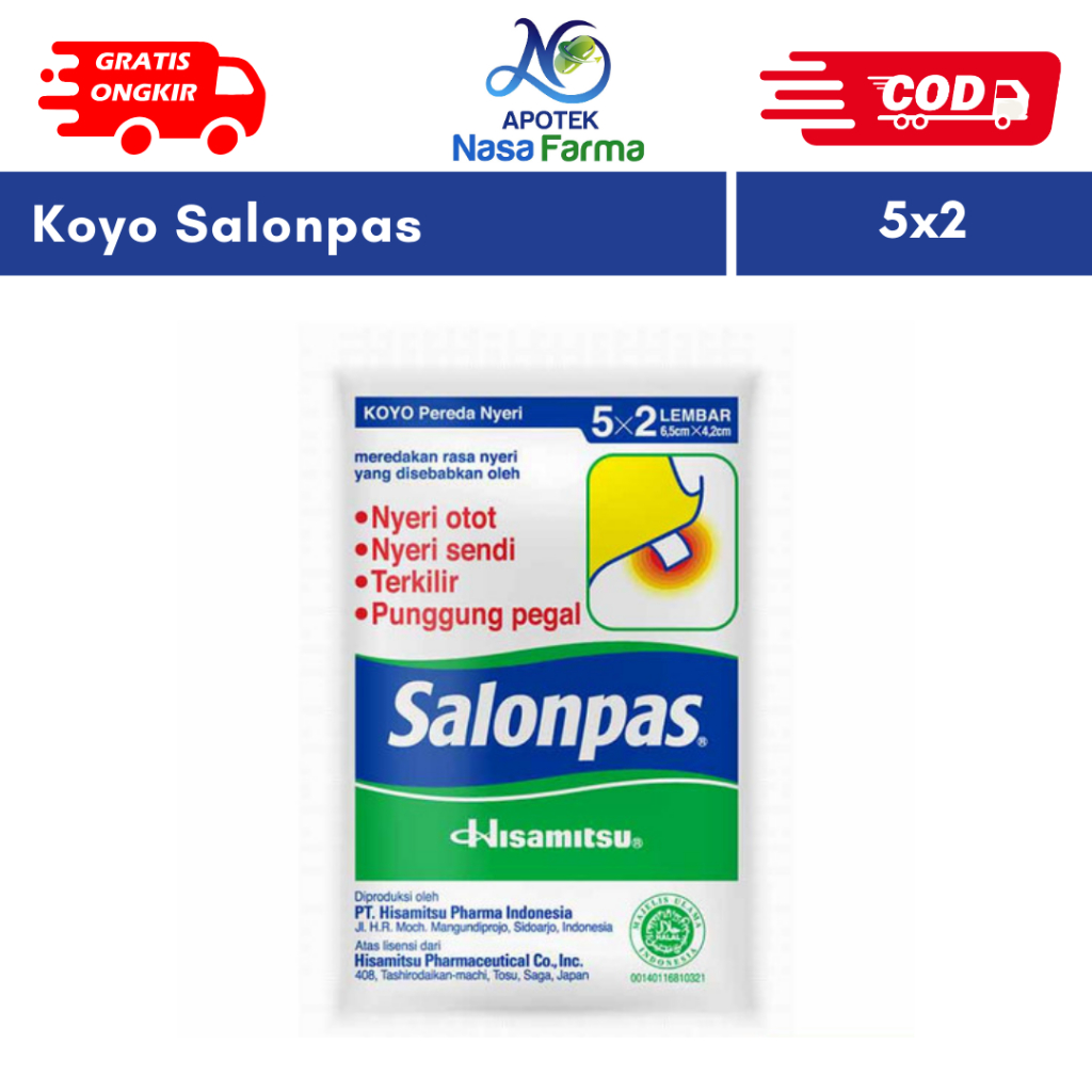 Jual KOYO SALONPAS SUPER BIRU 2 X 5 1 SACHET ISI 10 LEMBAR | Shopee ...