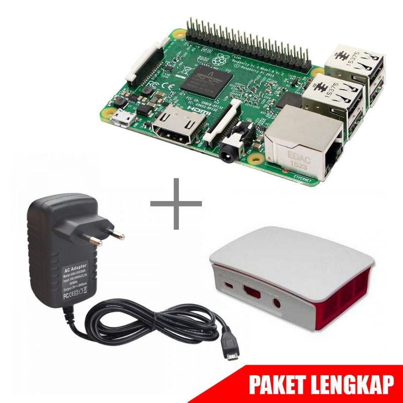 Jual Raspberry Pi 3 Model B Quad Core 1,2GHz 64-bit 1GB RAM lengkap ...