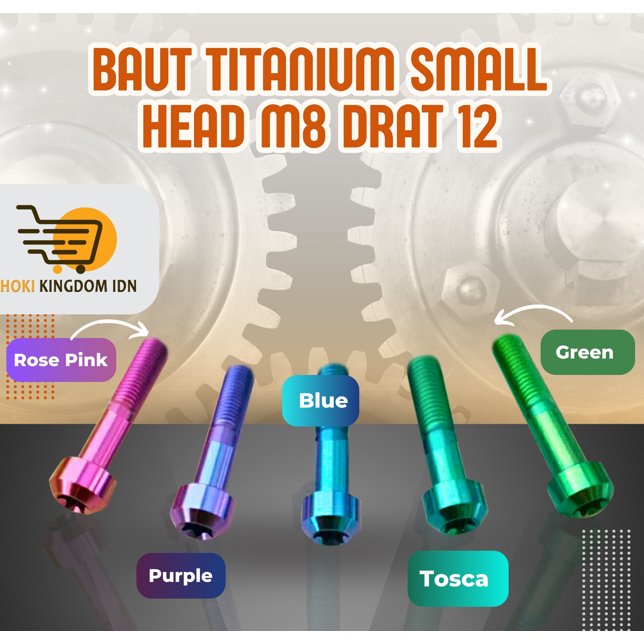 Jual Baut Titanium Small Head M8 x 10 15 20 25 30 35 40 45 50 60 Drat 12 | Shopee Indonesia