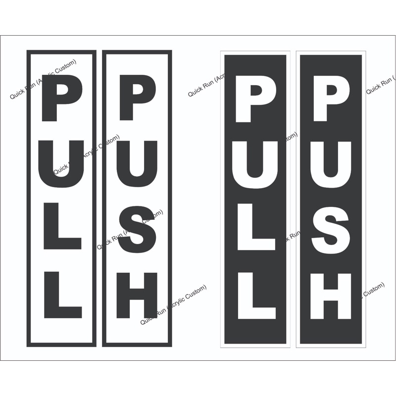 Jual Sign Stiker Pull Push | Shopee Indonesia
