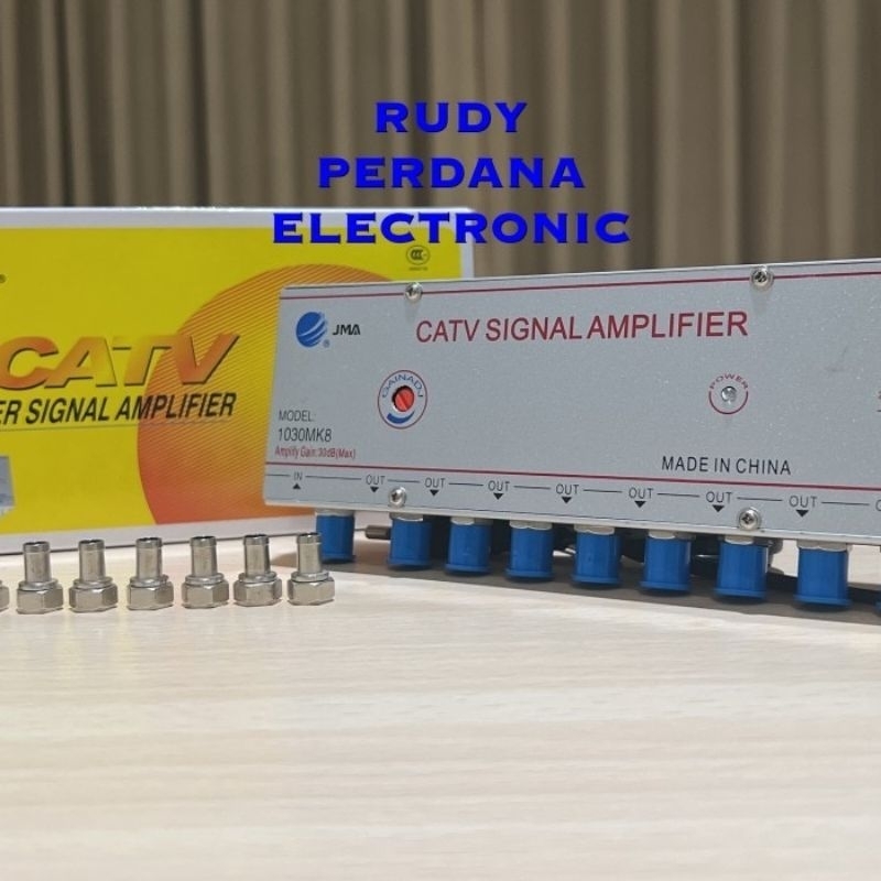 Jual CATV 8 WAY BOOSTER ANTENA TV TELEVISI PEMBAGI SPLITTER PENGUAT SIGNAL | Shopee Indonesia