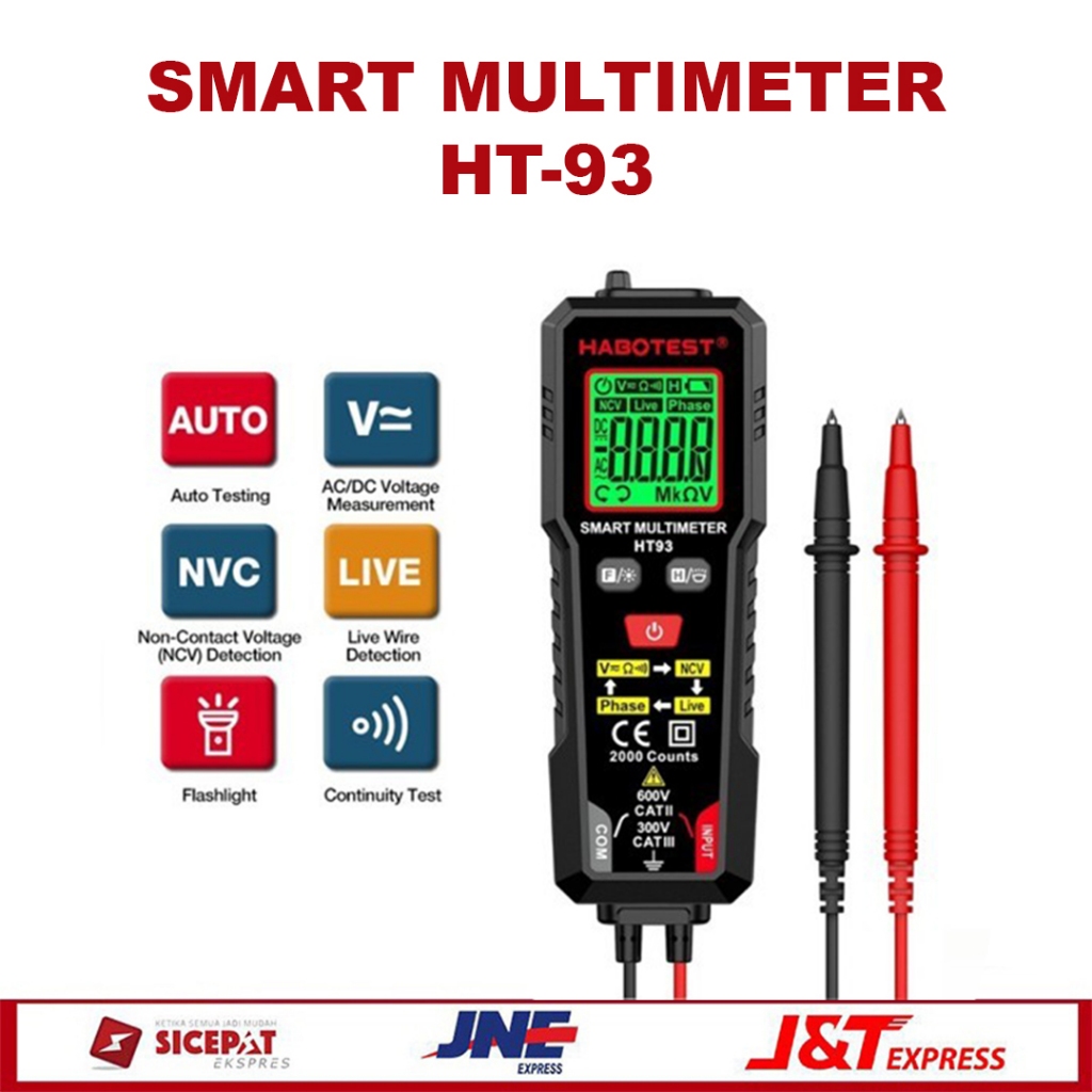 Jual Smart Multimeter Digital Voltage Tester Smart Digital Tes Pen NCV ...