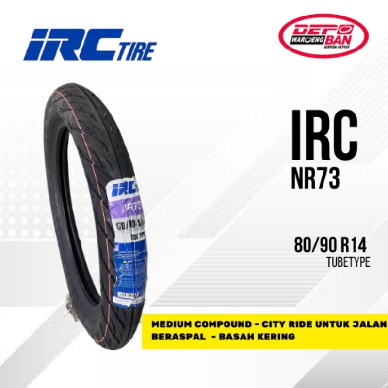 Jual BAN MATIC BELAKANG TUBETYPE MERK IRC TYPE NR73 UKURAN 80/90-14 ...