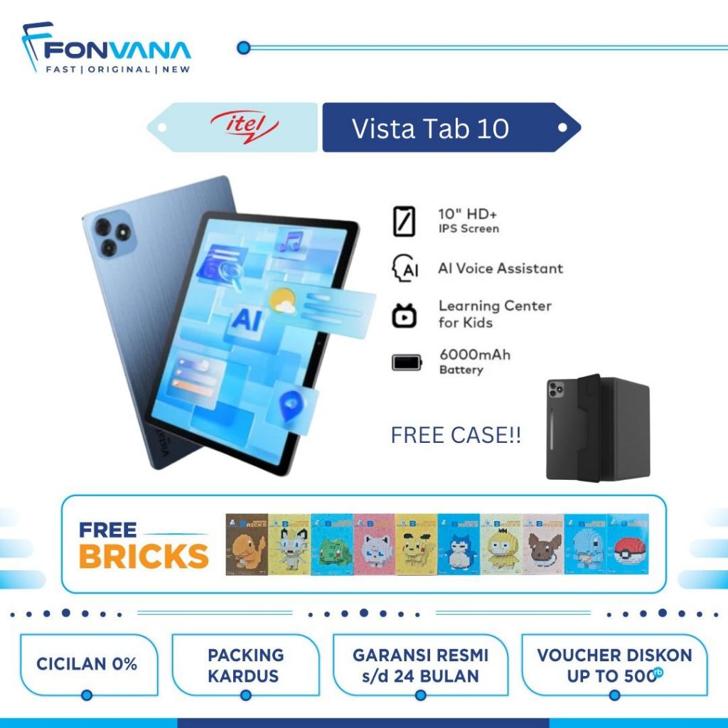 Jual itel Vista Tab 10 LTE 4/128GB 10" Inch HD+ IPS Display Screen ...