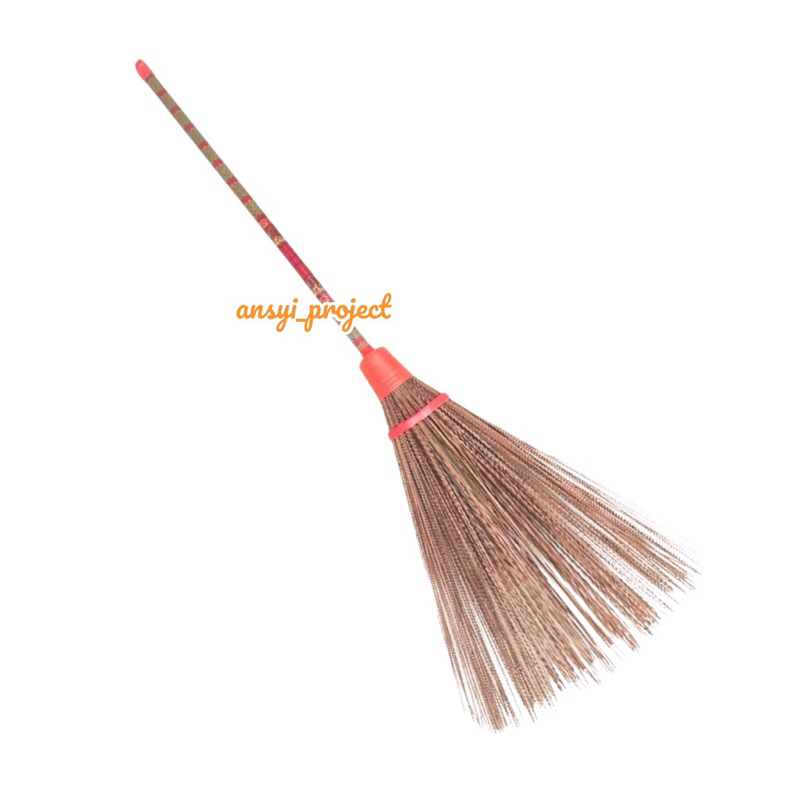 Jual Sapu taman lidi / Sapu taman ganggang kayu / sapu lidi tongkat ...