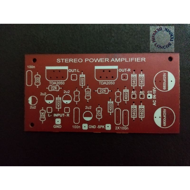 Jual PCB AMPLIFIER TDA 2050 STEREO // POWER AMPLI TDA 15V CT | Shopee Indonesia
