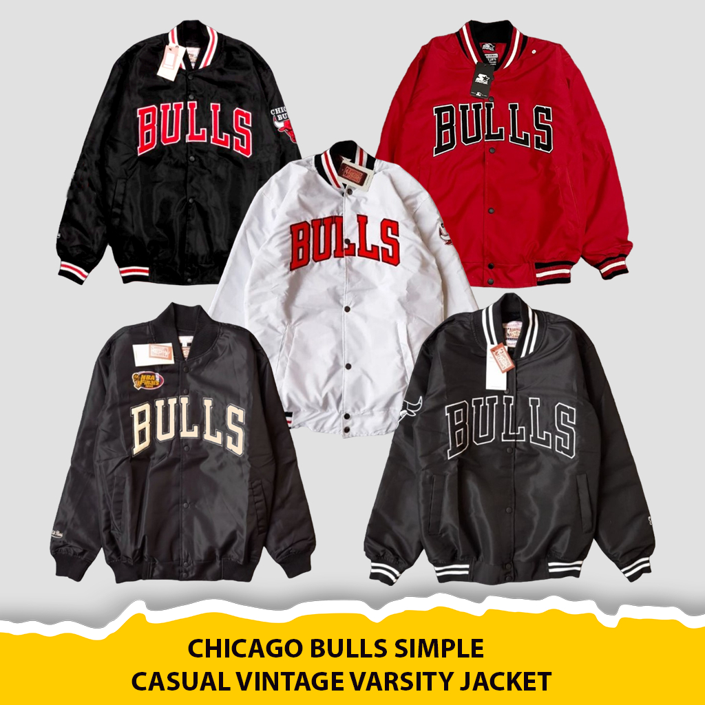 Jual JUMPSHOT Jaket Varsity Chicago Bulls NBA Basketball Series Premium ...