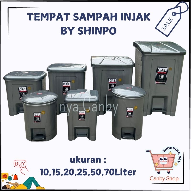 Jual Shinpo - Tempat Sampah Injak 10L,15L,20L,25L,50L,70L / Wadah Sampah Injak | Shopee Indonesia