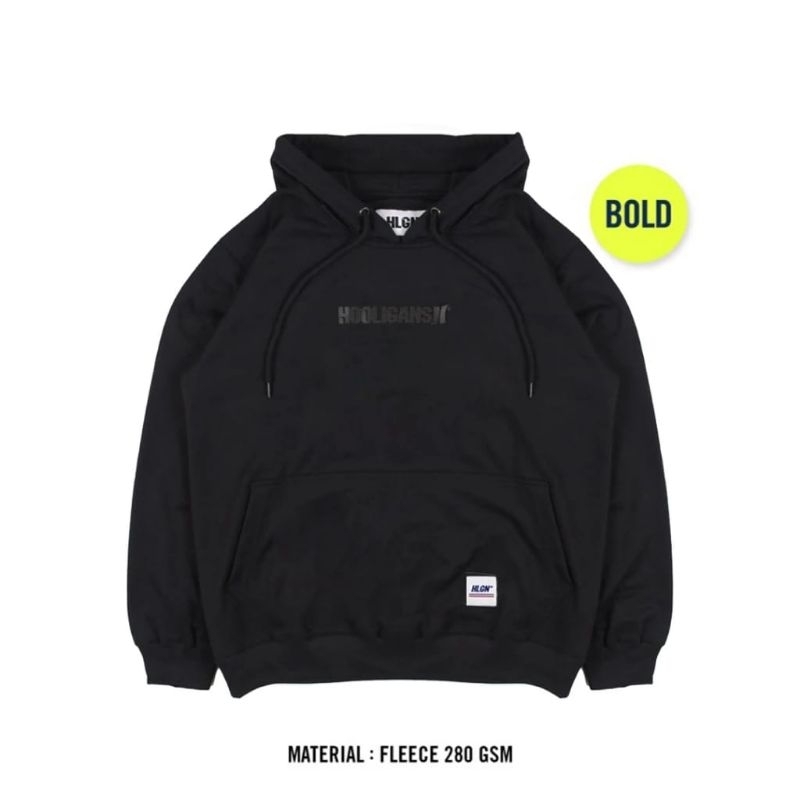 Jual Hooligans Hoodie Bold Hitam Sig Dop M-XXL | Shopee Indonesia