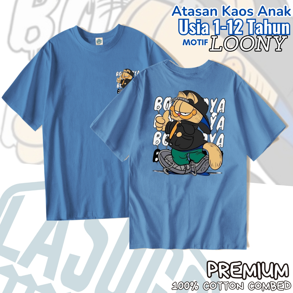 Jual [COD ] Baju Anak Laki Laki Lengan Pendek 1-12Tahun (GARFIELD ...