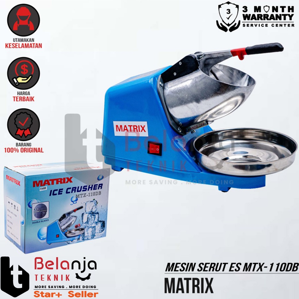 Jual Mesin Serut Es Batu Matrix Ice Crusher MTX 110 DB 300W Mesin ...