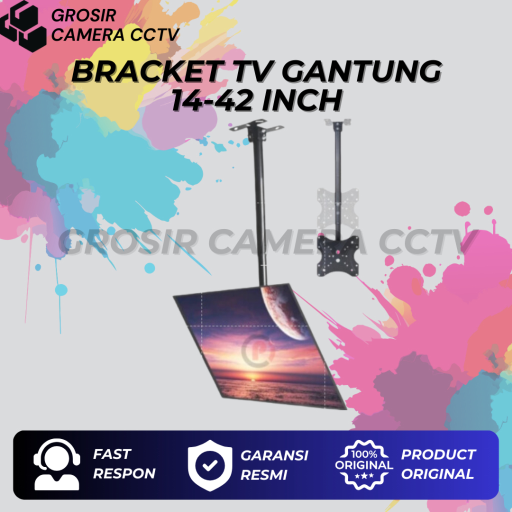 Jual BRACKET MONITOR 14"-42" TV LED LCD GANTUNG HANGER LONG ARM, BREKET ...
