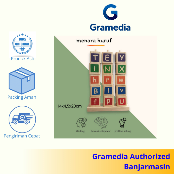 Jual STR T. Menara Huruf Balok Kayu ( permainan edukatif ) | Shopee ...