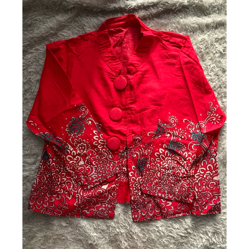 Jual (NEW) Outer Batik Merah | Shopee Indonesia